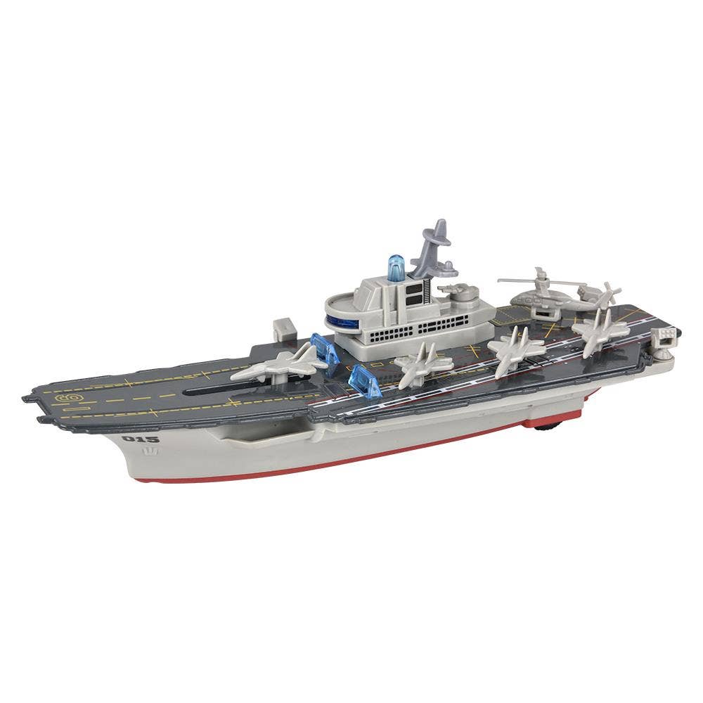 8.5"Diecast Pull Back Aircraft Carrier W/Light & Sound – The United ...