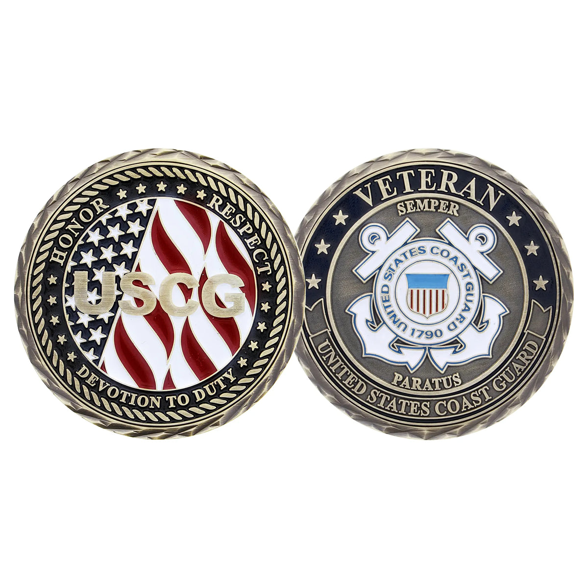 USCG Veteran Devotion To Duty Challenge Coin – The United States Navy ...