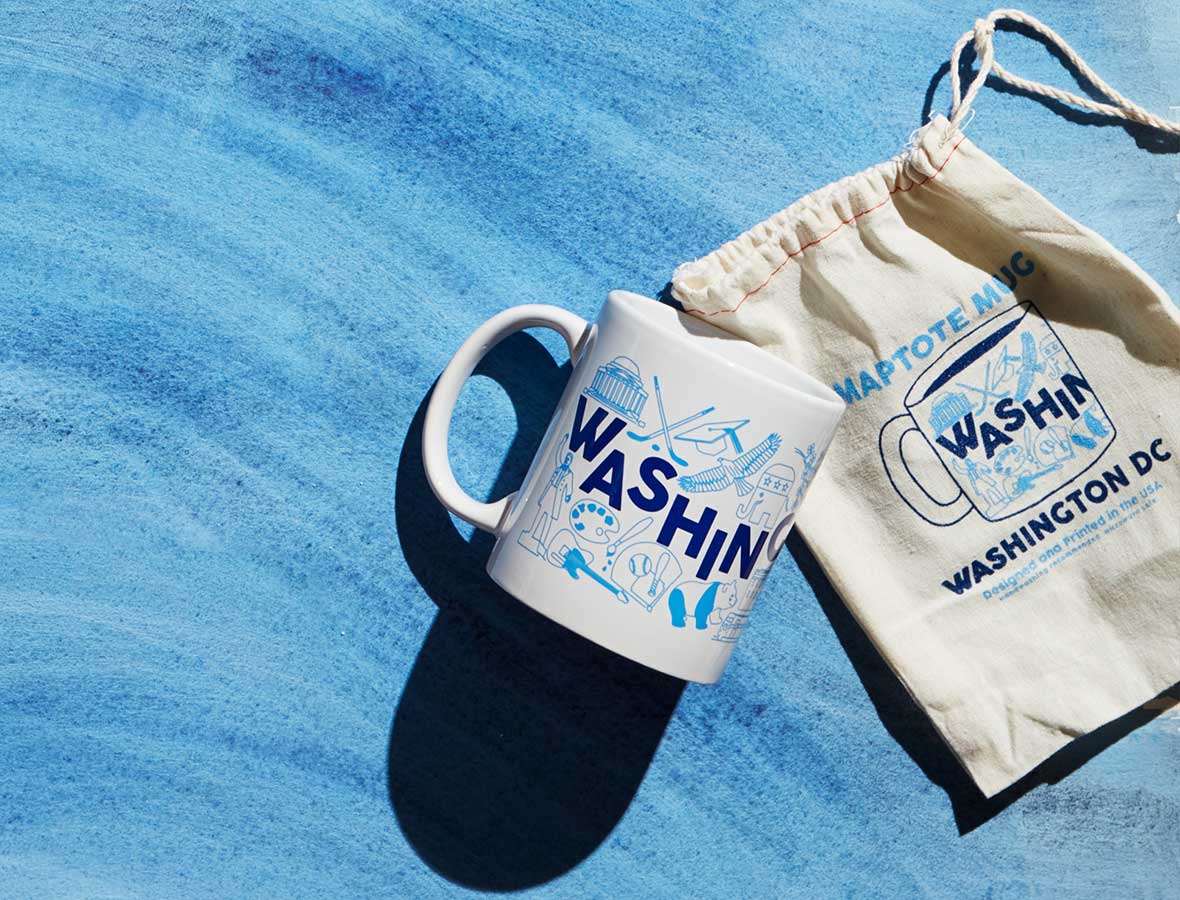 Washington DC Mug With Pouch – The United States Navy Memorial Ship's Store