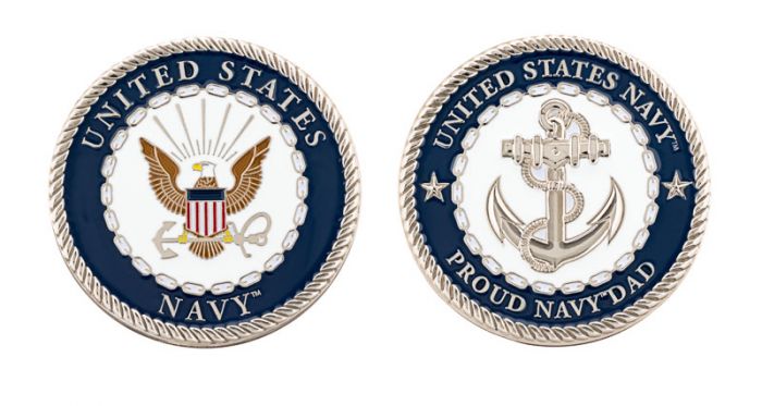 U.S. Navy Proud Dad Challenge Coin – The United States Navy Memorial ...