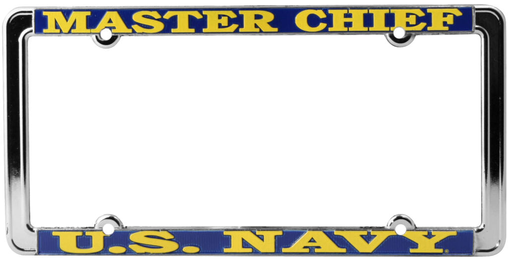 U.S. Navy Master Chief Thin Rim License Plate Frame – The United States ...